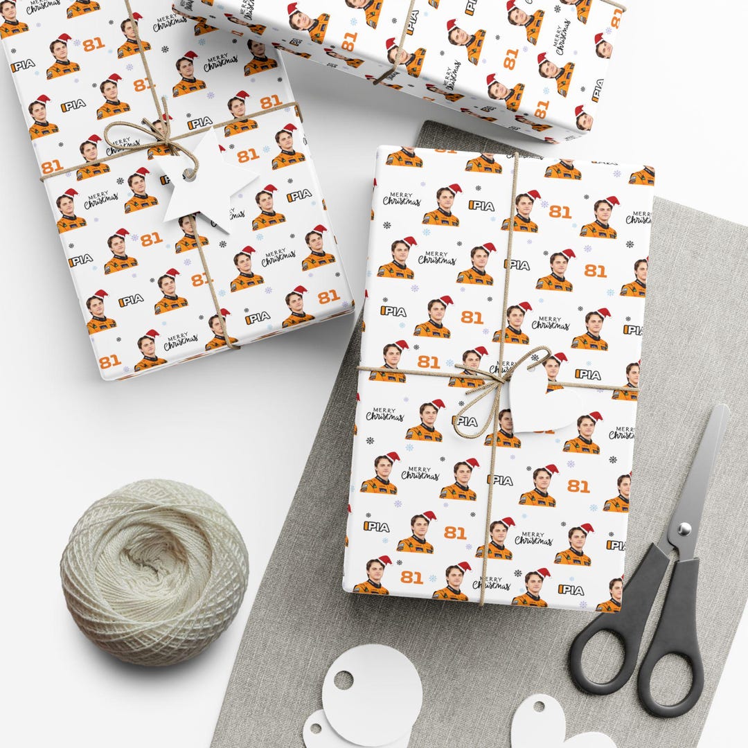Gift Wrap Oscar Piastri Wrapping Paper, Christmas Gift, Gift Wrapping ...