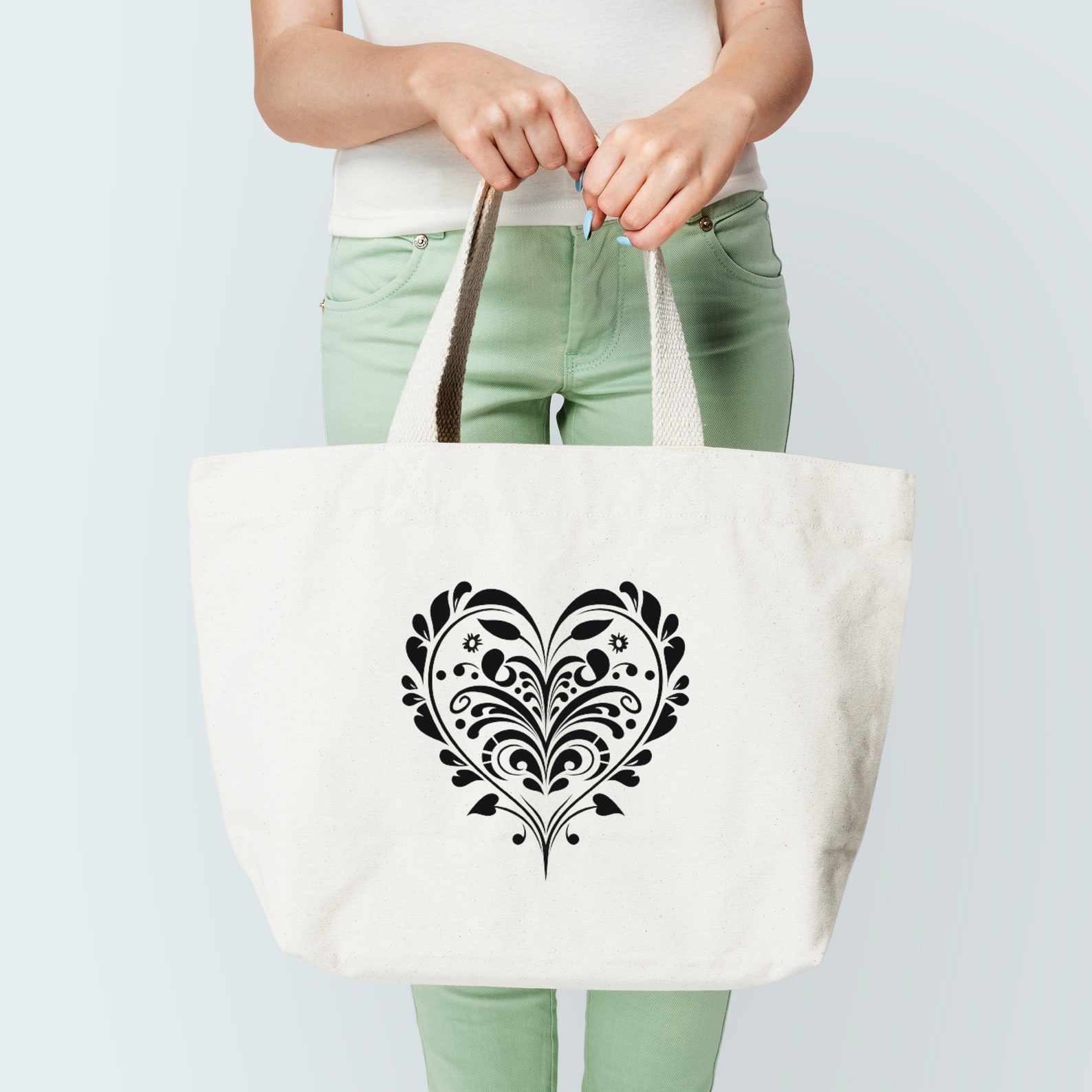 Floral Heart SVG Bundle, Flower Heart Cut File, Flower Heart Clipart ...