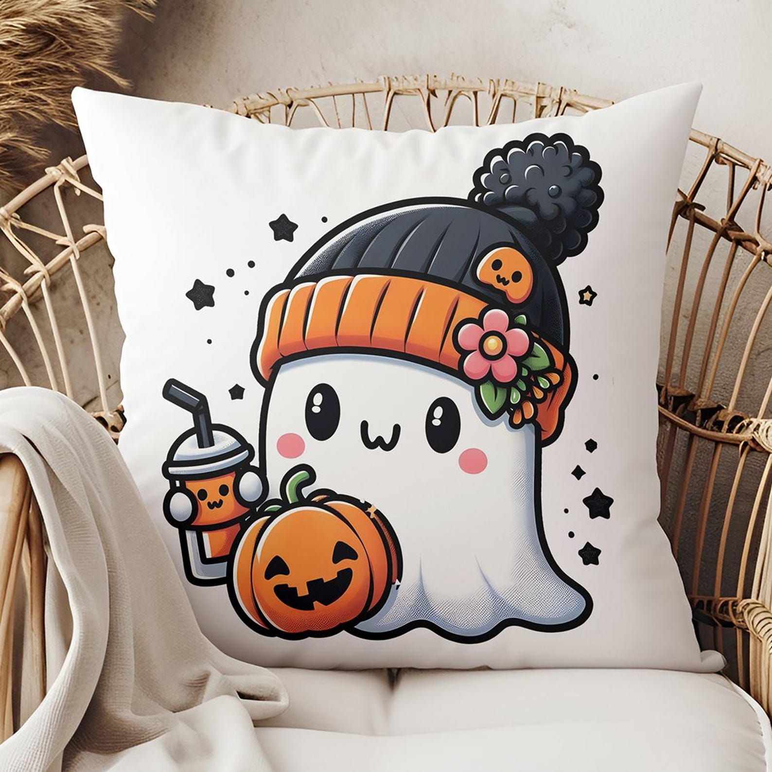 Cute Kawaii Ghost Png, Halloween Png, Coffee Drink Png, Bougie Png ...
