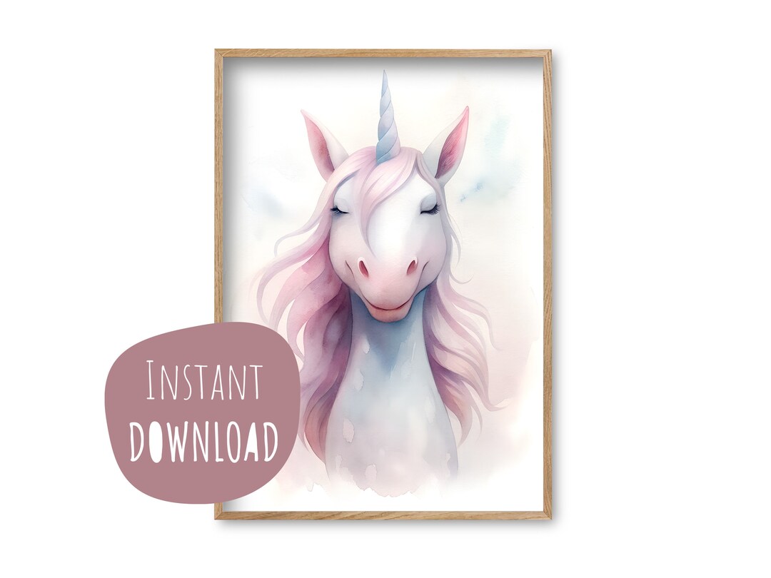 Children's Poster elsa Unicorn Poster to Print Out. Instant Download ...