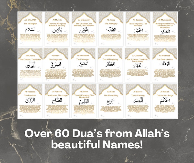 Dua Cards, Islamic Printables, Allah's Name Dua Cards, Dua Book, Prayer ...