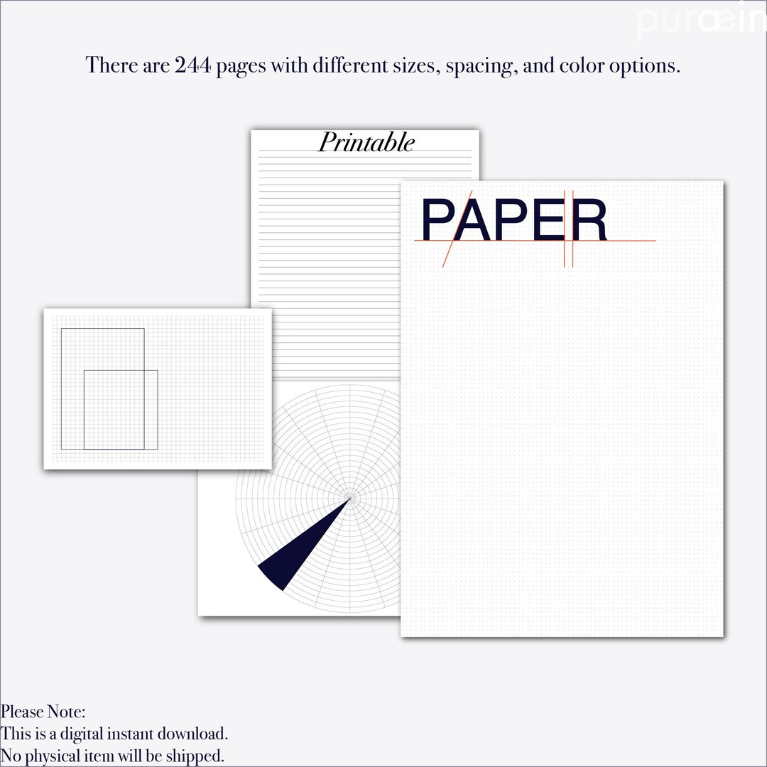 Printable Paper-lined Paper-grid Paper-dot Grid Paper-mandala Drawing ...