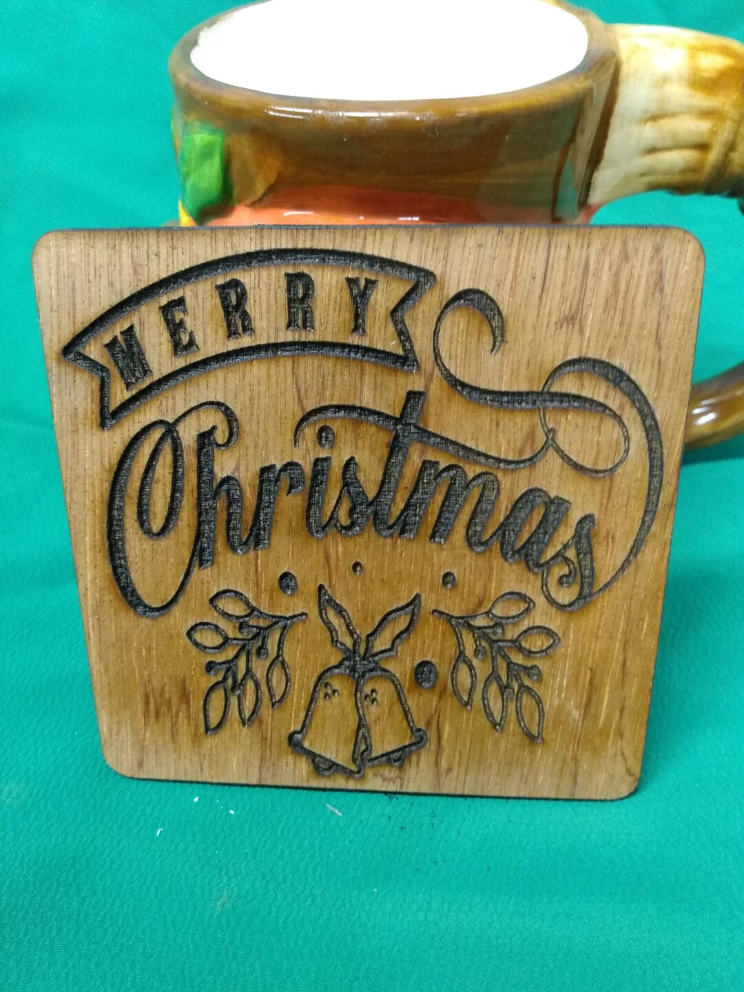 Merry Christmas-handmade 4x4 Christmas Coasters – Festive Laser-cut ...
