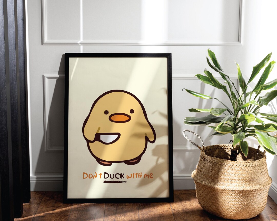 Duck Poster Set of 3, Duck Wall Art, Goose Wall Art, Silly Poster, Cute ...