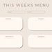 Printable WEEKLY DINNER MENU, Printable and Reusable, Undated 2024 ...