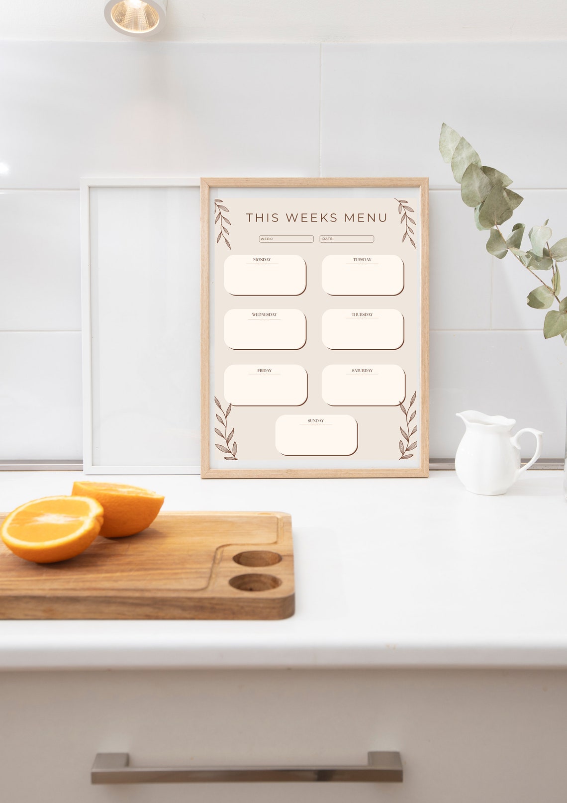 Printable WEEKLY DINNER MENU, Printable and Reusable, Undated 2024 ...