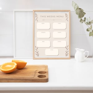 Printable WEEKLY DINNER MENU, Printable and Reusable, Undated 2024 ...