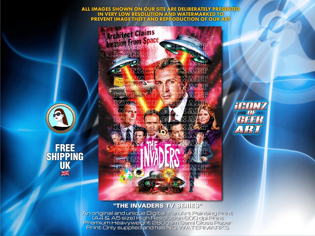 THE INVADERS TV Series - David Vincent - Retro Fan Art Poster Print - Etsy