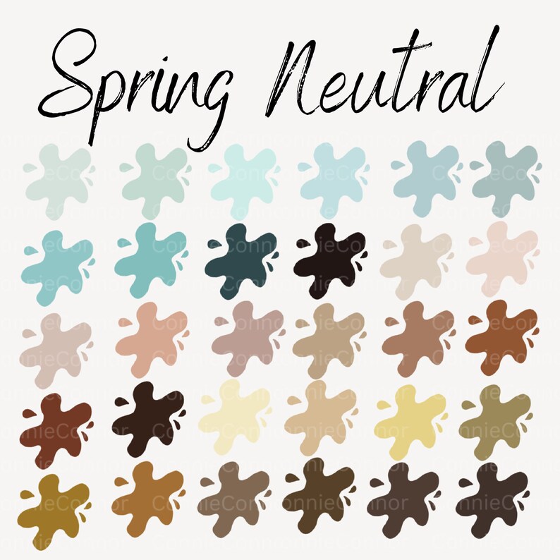 Spring Neutral Procreate Colour Palette - Etsy