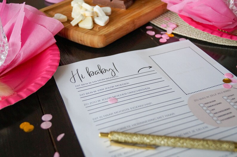 Baby Shower Fill-in Cards Original Questions for Baby and About the ...