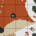 Fox Cross Stitch Pattern, Cross Stitch PDF, Modern Cross Stitch, Modern ...