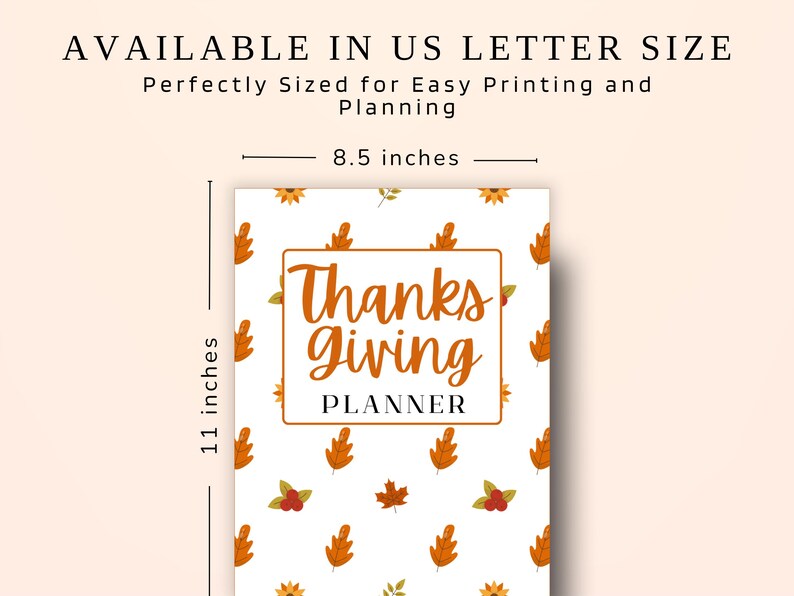 Thanks Giving Planner Template, Fall Pumpkin Holiday Planner, Fall ...