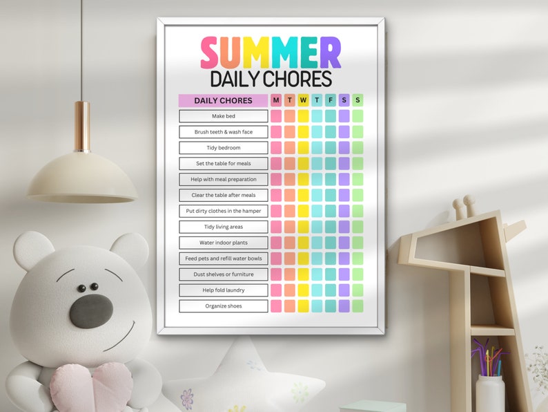 2024 Summer Planner for Kids, Editable Summer Rules Checklist, Summer ...