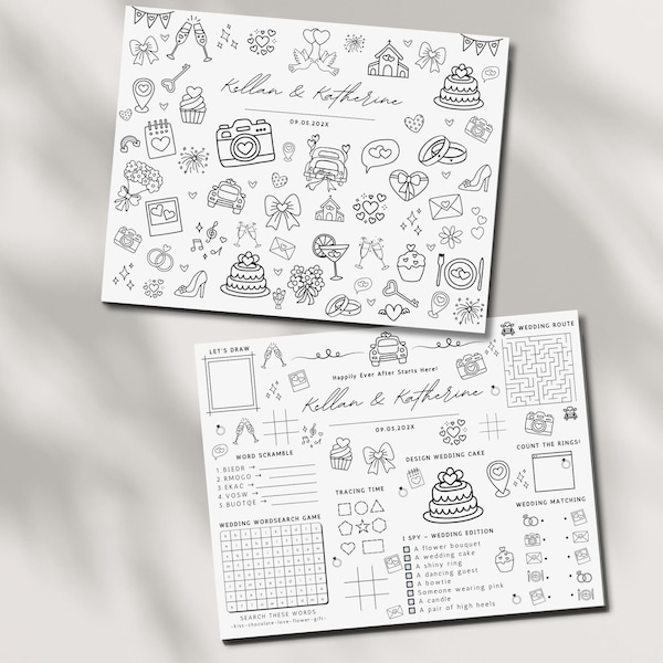 Kids Placemat Canva - Etsy