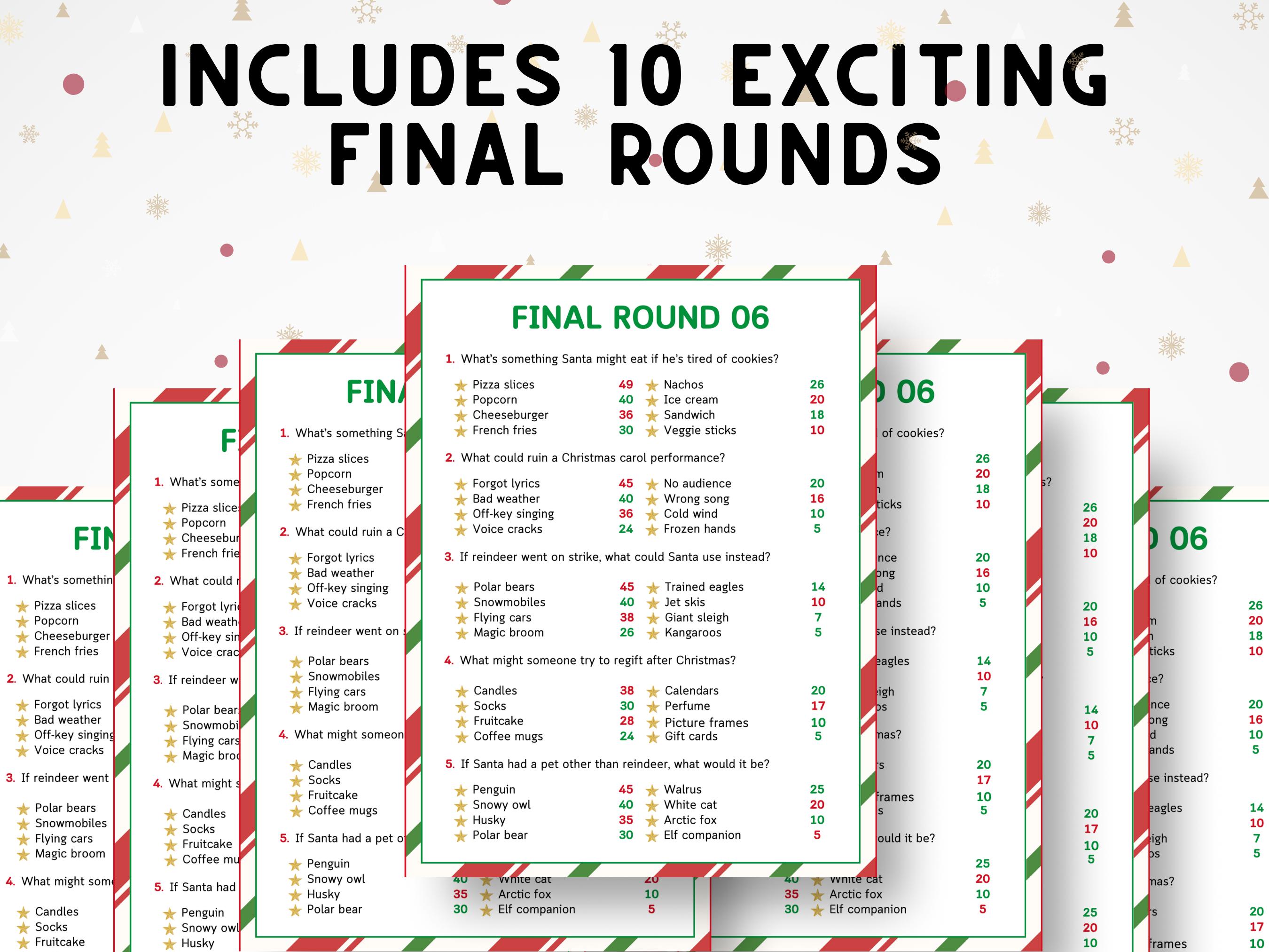 Christmas Feud Games, Christmas Family Feud Games, Christmas Party ...