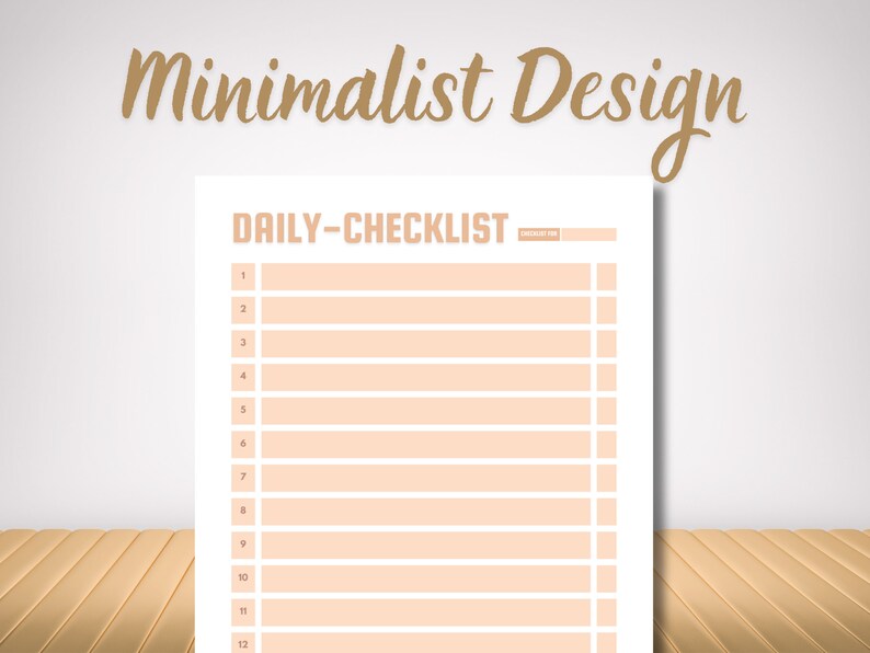 Editable Blank Checklist Template, Minimalist Checklist Planner ...