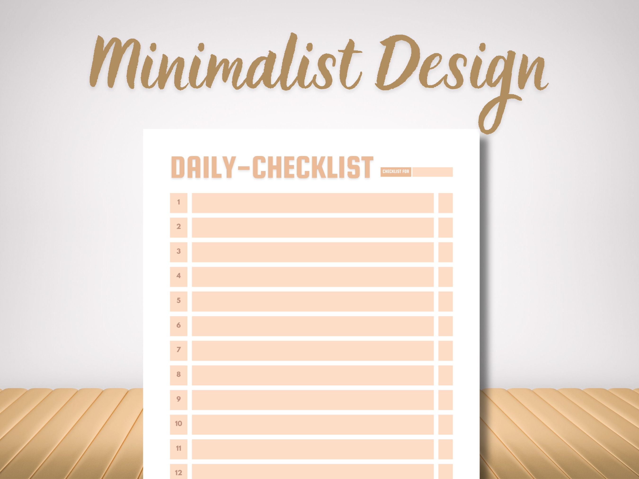 Editable Blank Checklist Template, Minimalist Checklist Planner ...