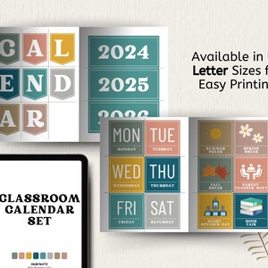 Editable Classroom Calendar Set and Weather Station ,12 Months Calendar ...