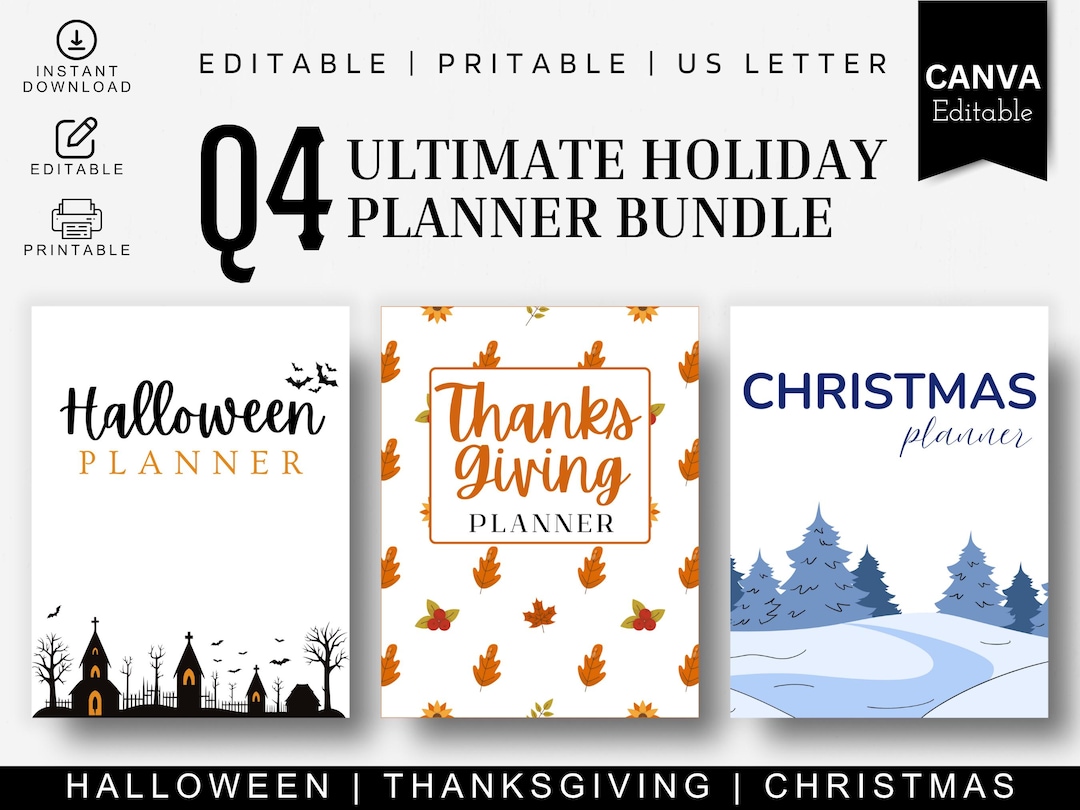The Ultimate Christmas Bundle, Thanks Giving Planner, Halloween Planner ...