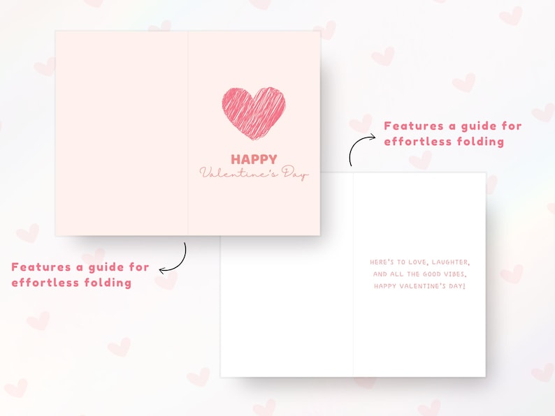 Editable Valentine's Day Card Template: Printable Minimalist Design ...