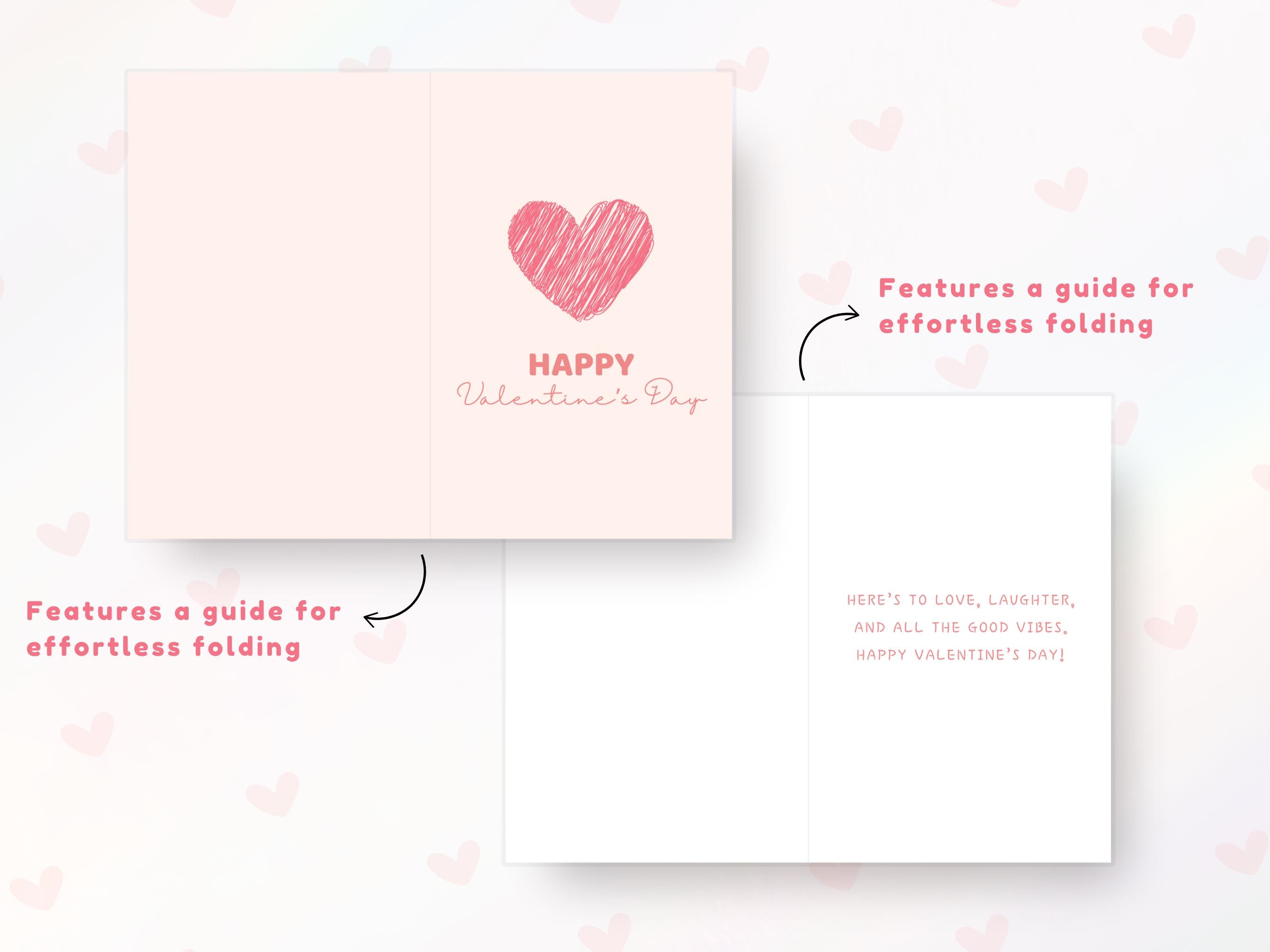 Editable Valentine Day Card Template, Sweet and Simple Valentine Day ...