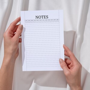 Printable Notes Page Template Lined Note Pages Note Taking Template ...