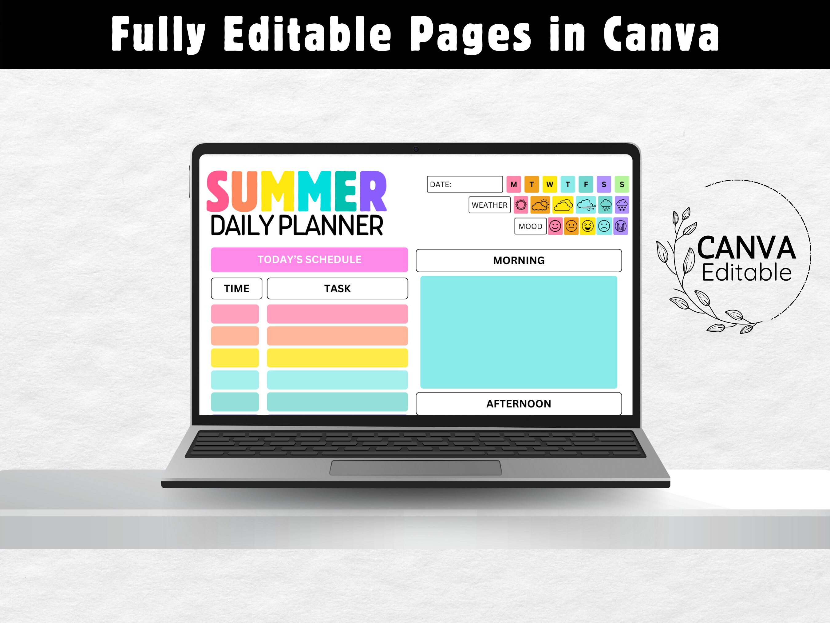 2024 Summer Planner for Kids, Editable Summer Rules Checklist, Summer ...