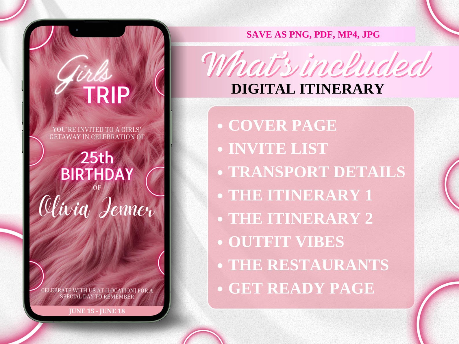 Editable Birthday Weekend Invitation, Birthday Dinner, Editable ...