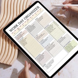 Work Day Planner, Printable Planner, Productive Planner, Work Schedule ...