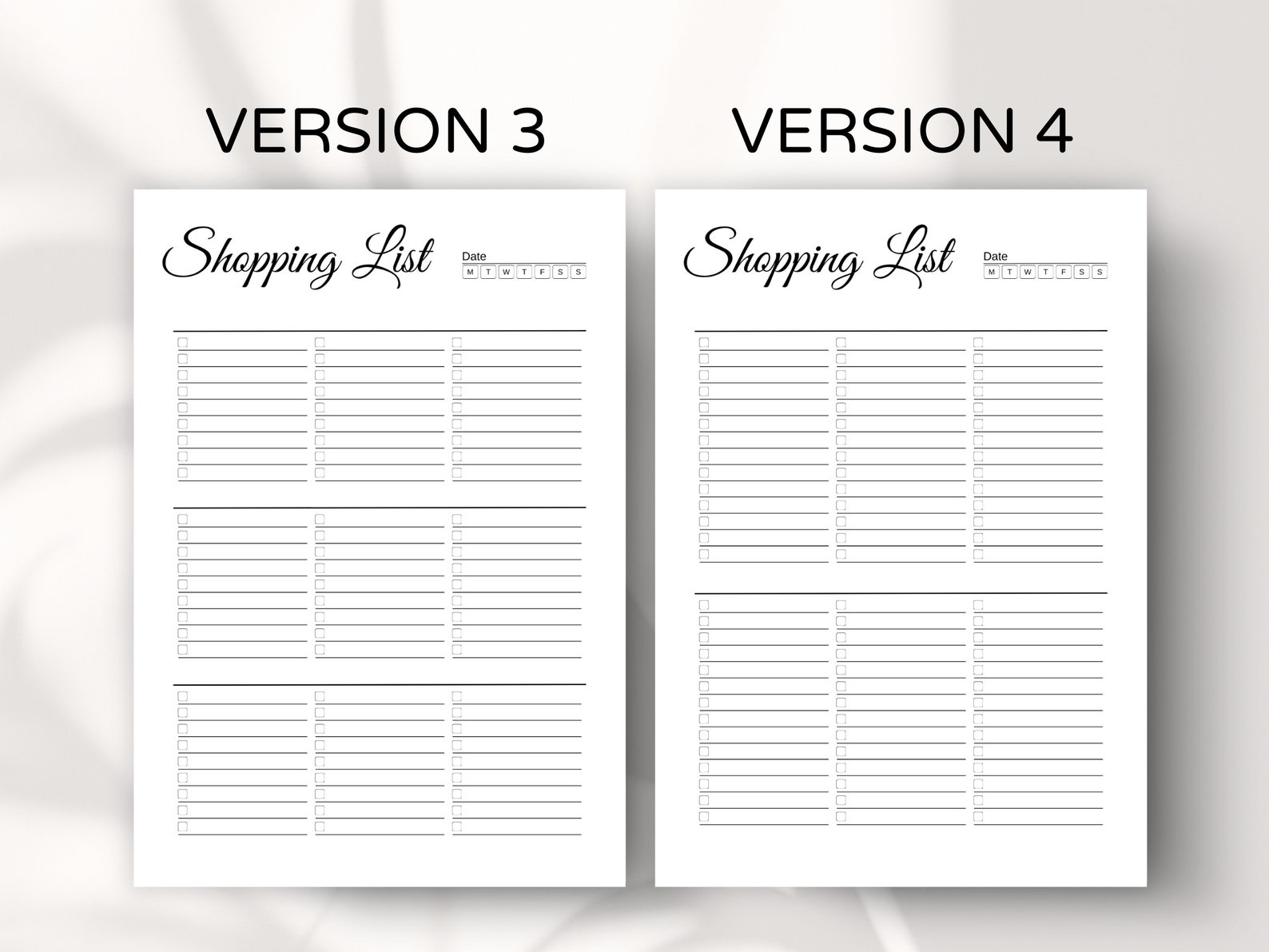 Editable Shopping List Template, Grocery List Printable Template, Food ...