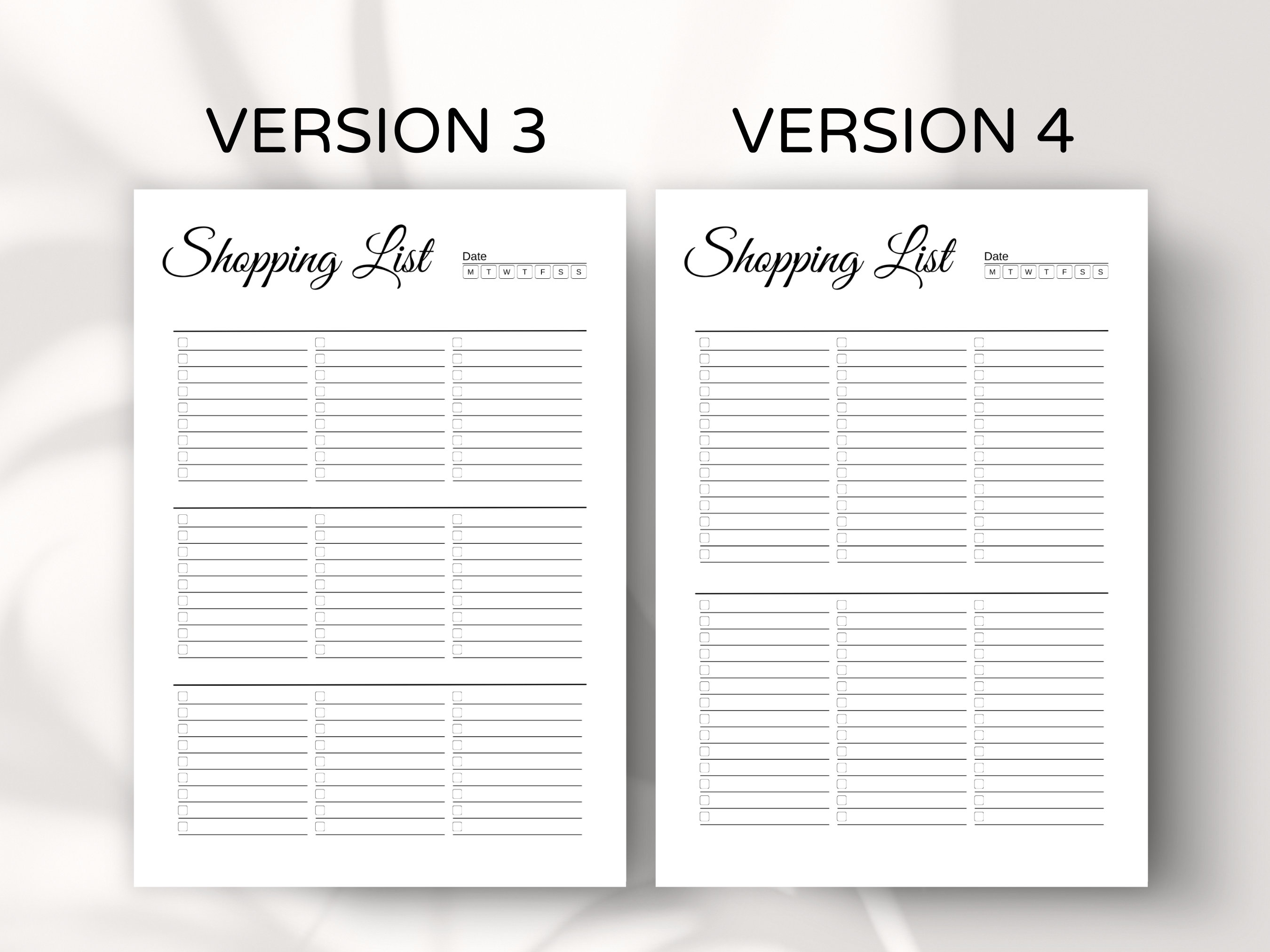 Editable Shopping List Template, Grocery List Printable Template, Food ...