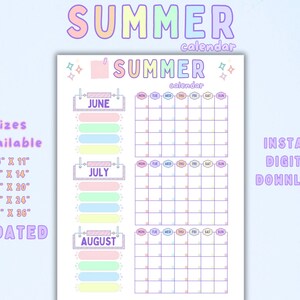 Editable Summer Checklist, Kids Chore Chart (digital Download) - Etsy