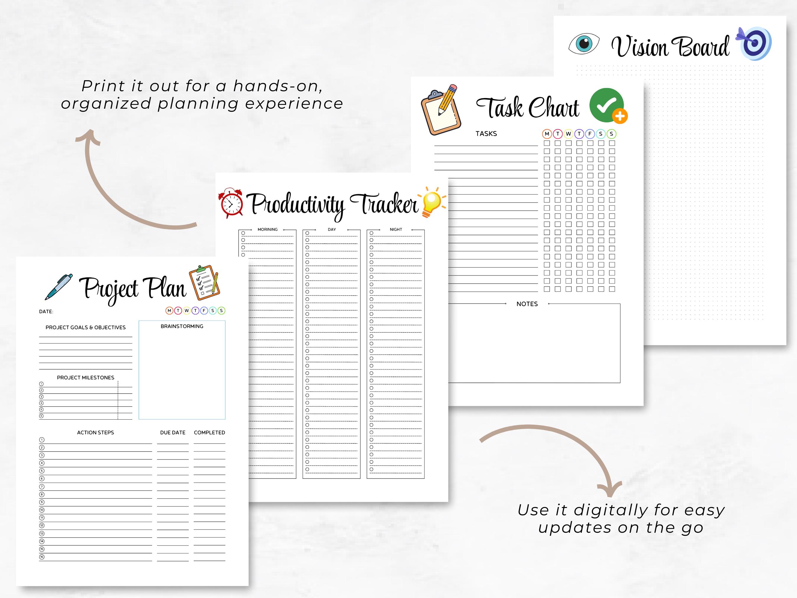Printable Project Planner | A4 & A5 | Easy to Use | Instant Download - Etsy