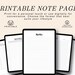 Printable Notes Page Template Lined Note Pages Note Taking Template ...