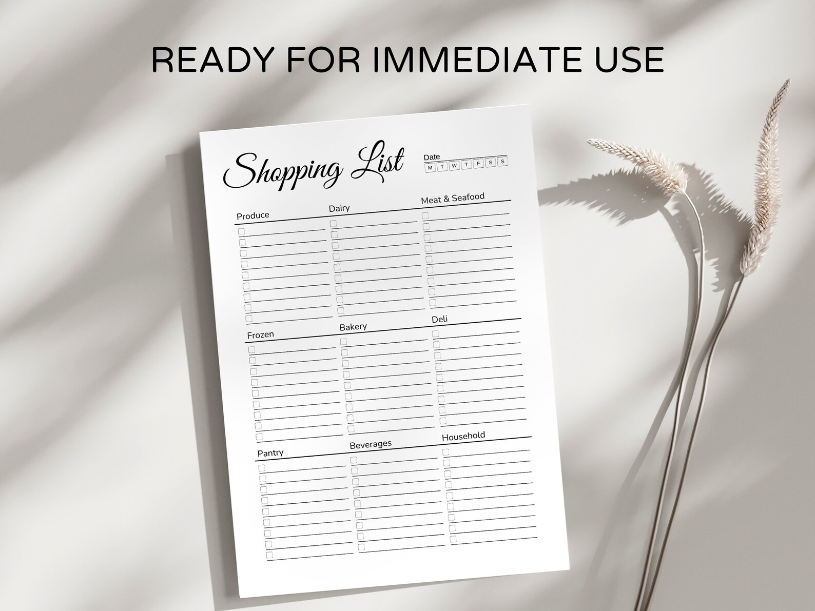 Editable Shopping List Template, Grocery List Printable Template, Food ...