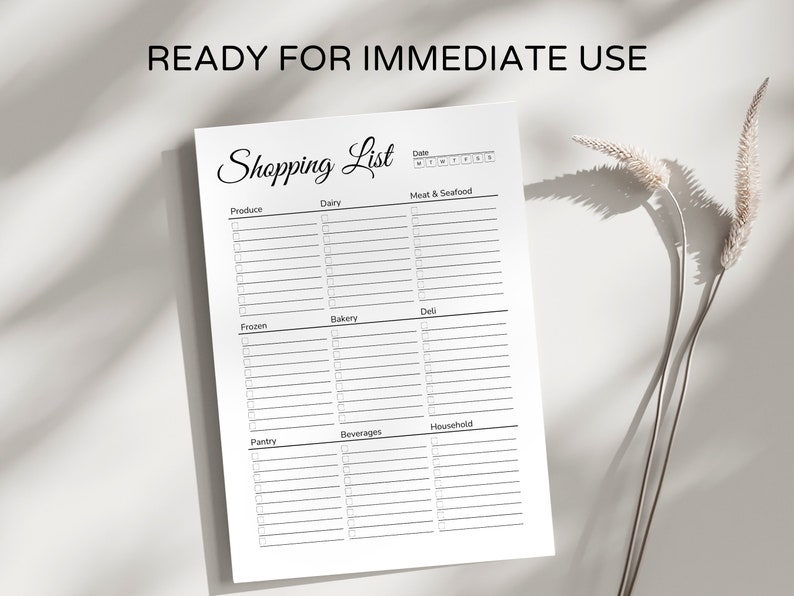 Editable Shopping List Template, Grocery List Printable Template, Food ...