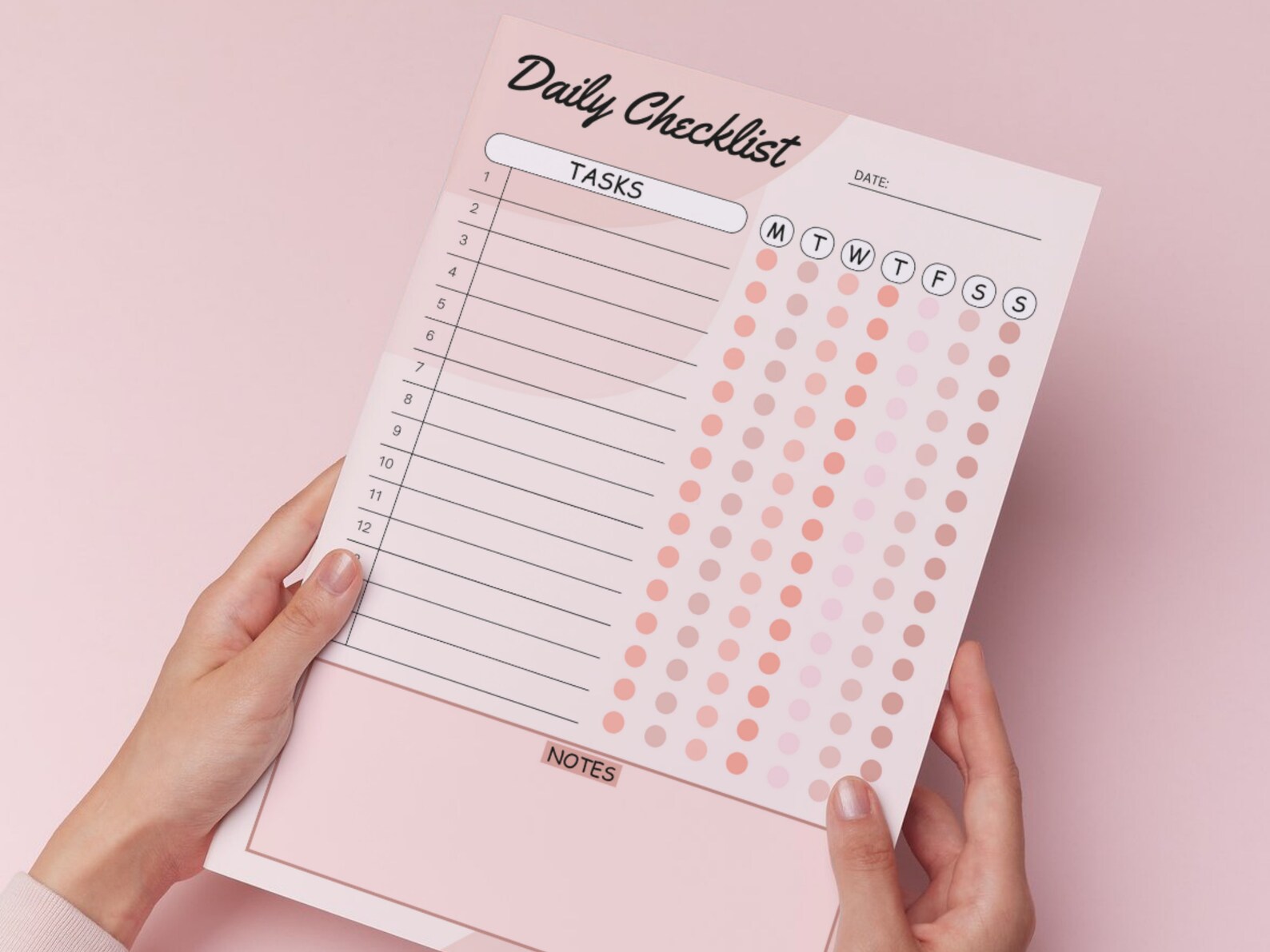 Editable Daily Checklist Template: Colorful Weekly Planner (digital ...
