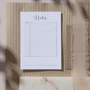 Printable Notes Page Template Lined Note Pages Note Taking Template ...