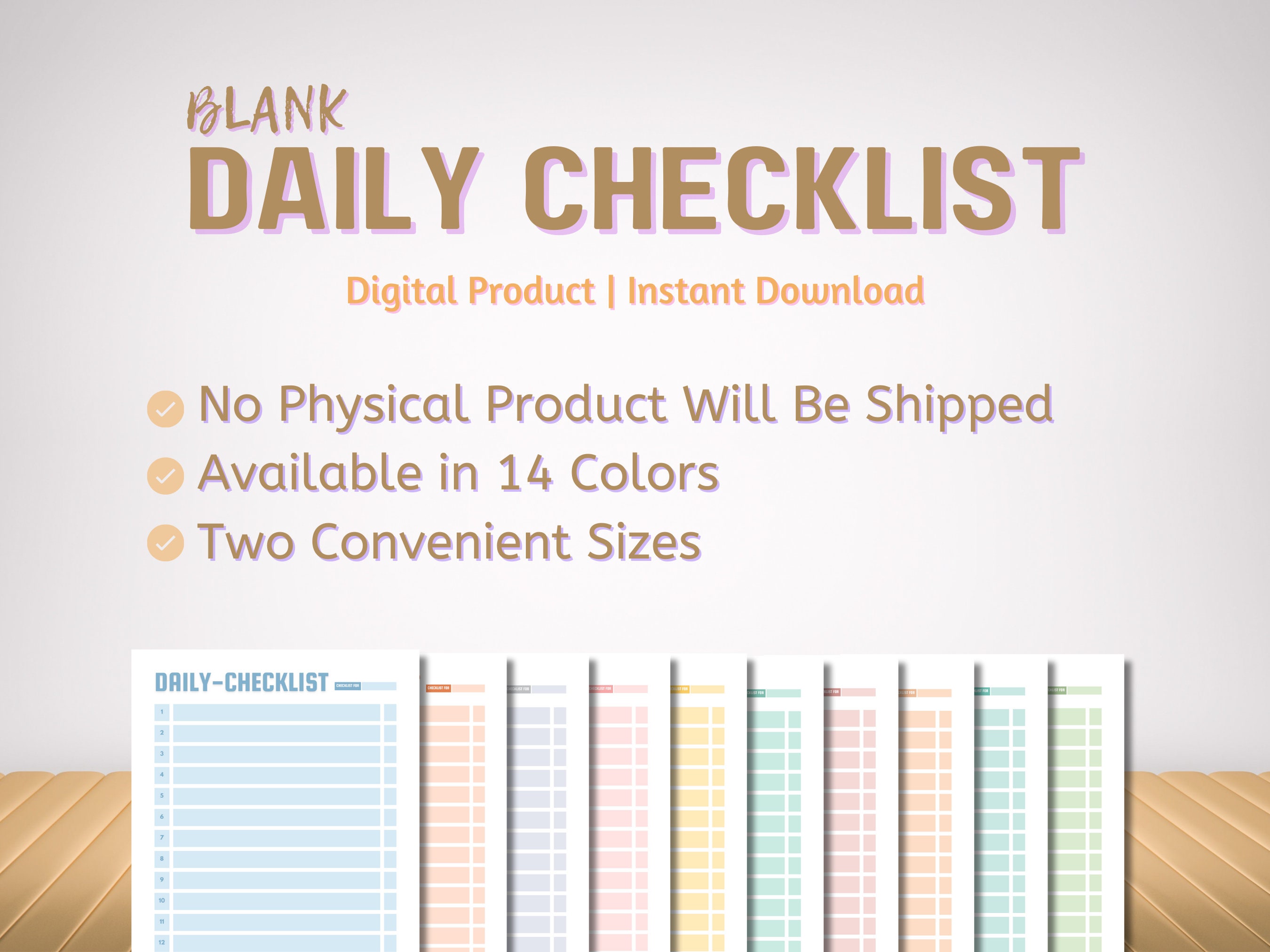 Editable Blank Checklist Template, Minimalist Checklist Planner ...