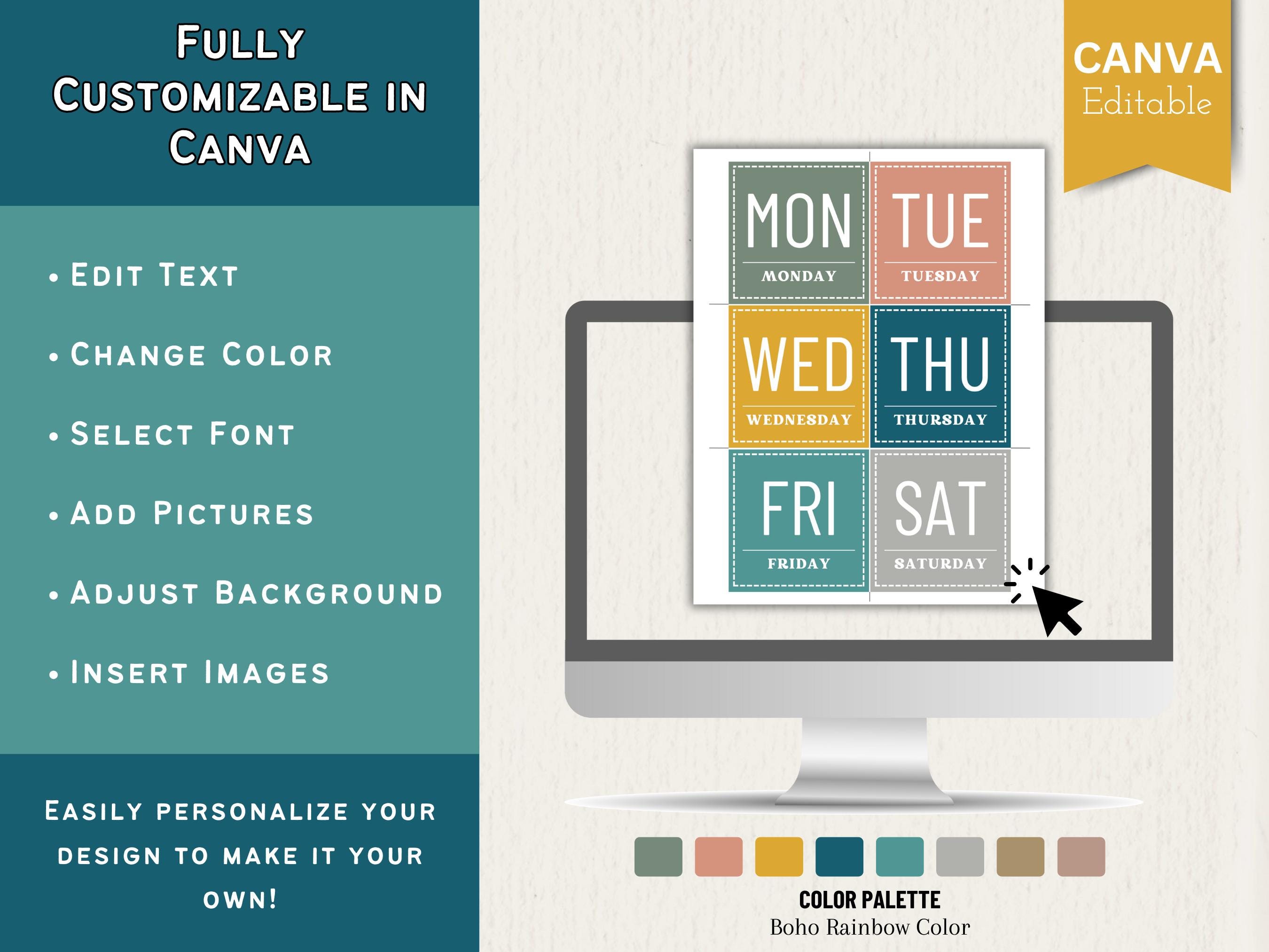 Editable Classroom Calendar Set and Weather Station ,12 Months Calendar ...