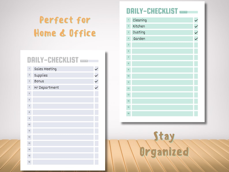 Editable Blank Checklist Template, Minimalist Checklist Planner ...