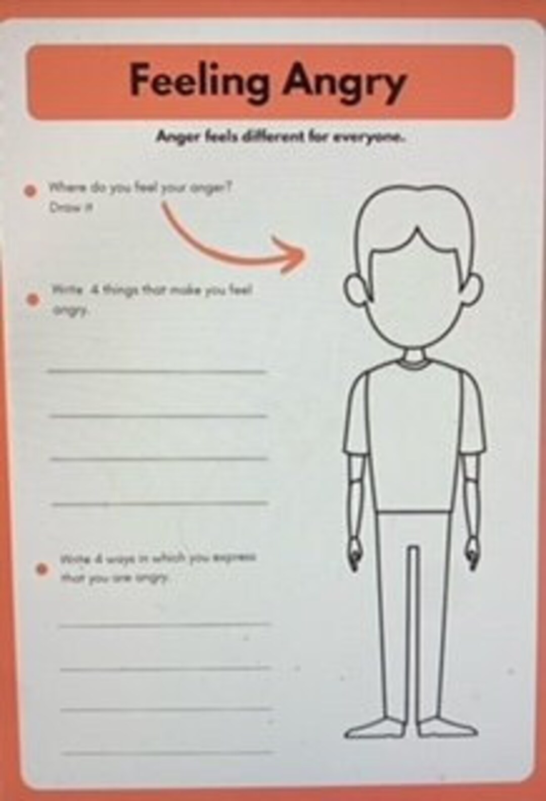 Identifying Anger for Children - Etsy