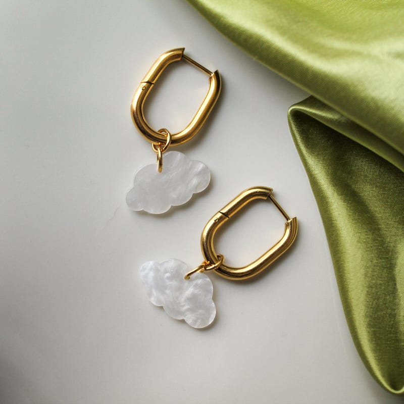 Cloud Earrings - Etsy