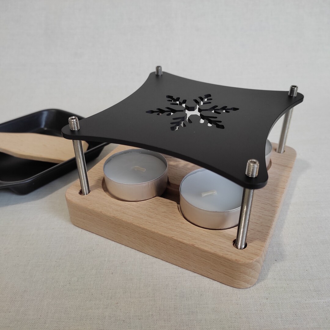 Candle-powered Raclette Grill With Black Plate - Etsy