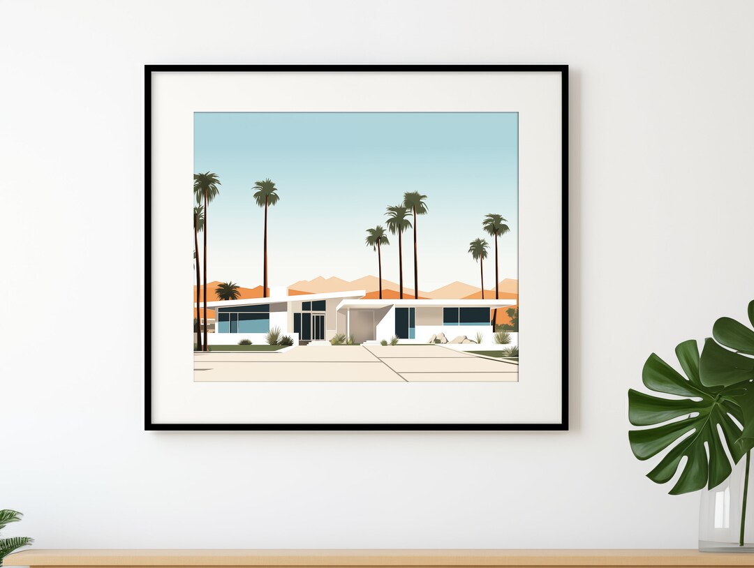Palm Springs Art Print | Downloadable Wall Art | Digital Architecture ...