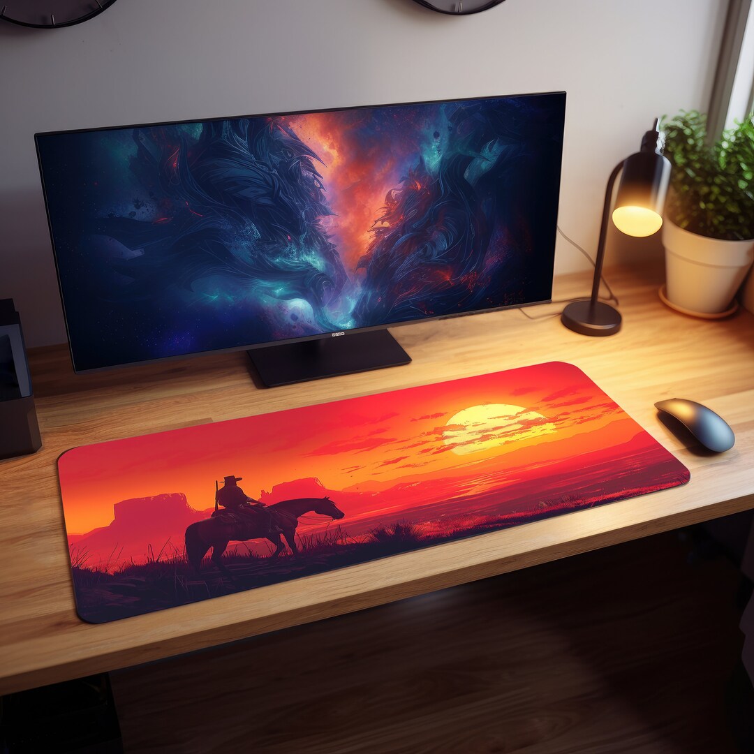 Red Dead Redemption 2 Fan-made Desk Mat Western Aesthetic Gaming Mouse ...