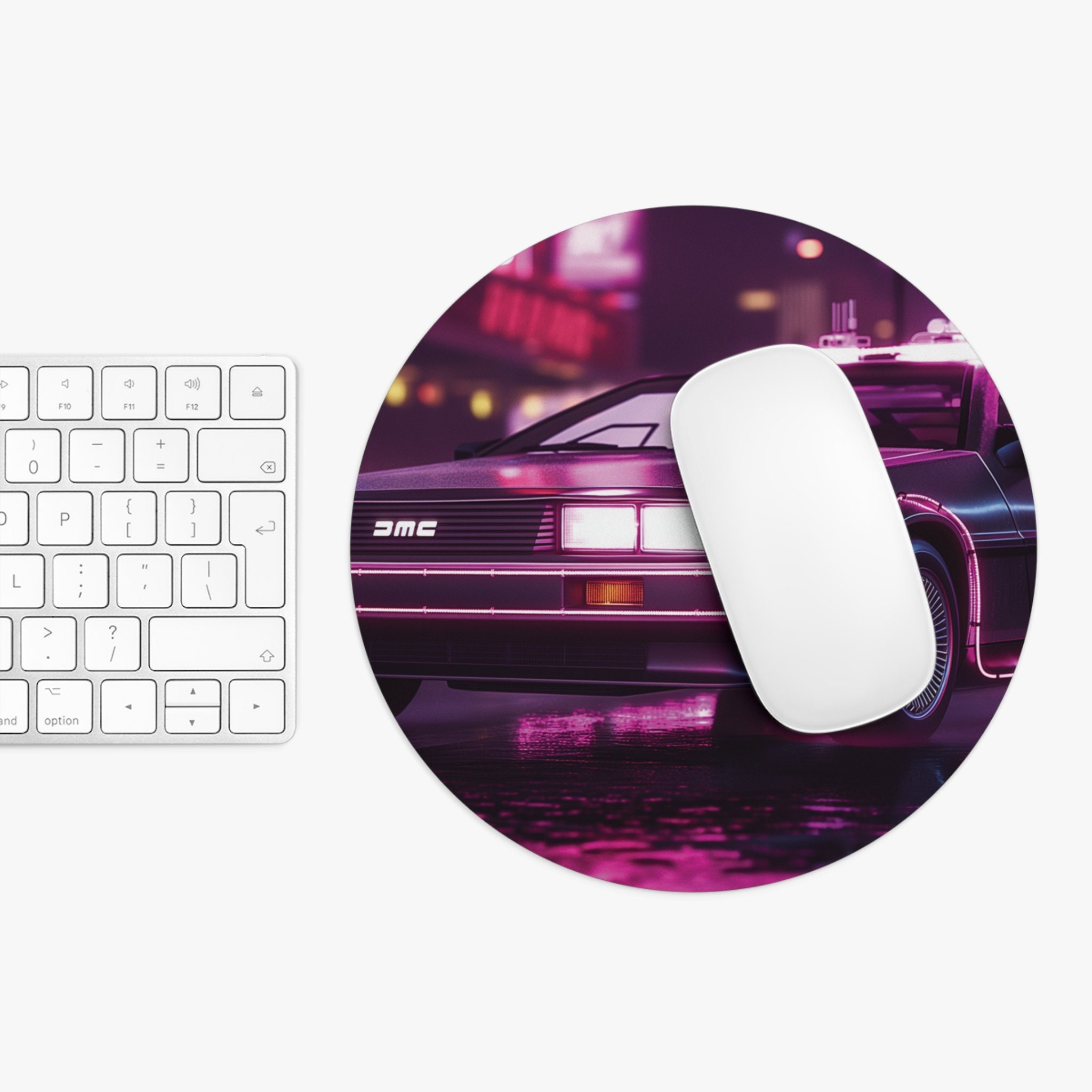 Delorean DMC-12 Non-slip Desk Mat - Back to the Future Synthwave Neon ...