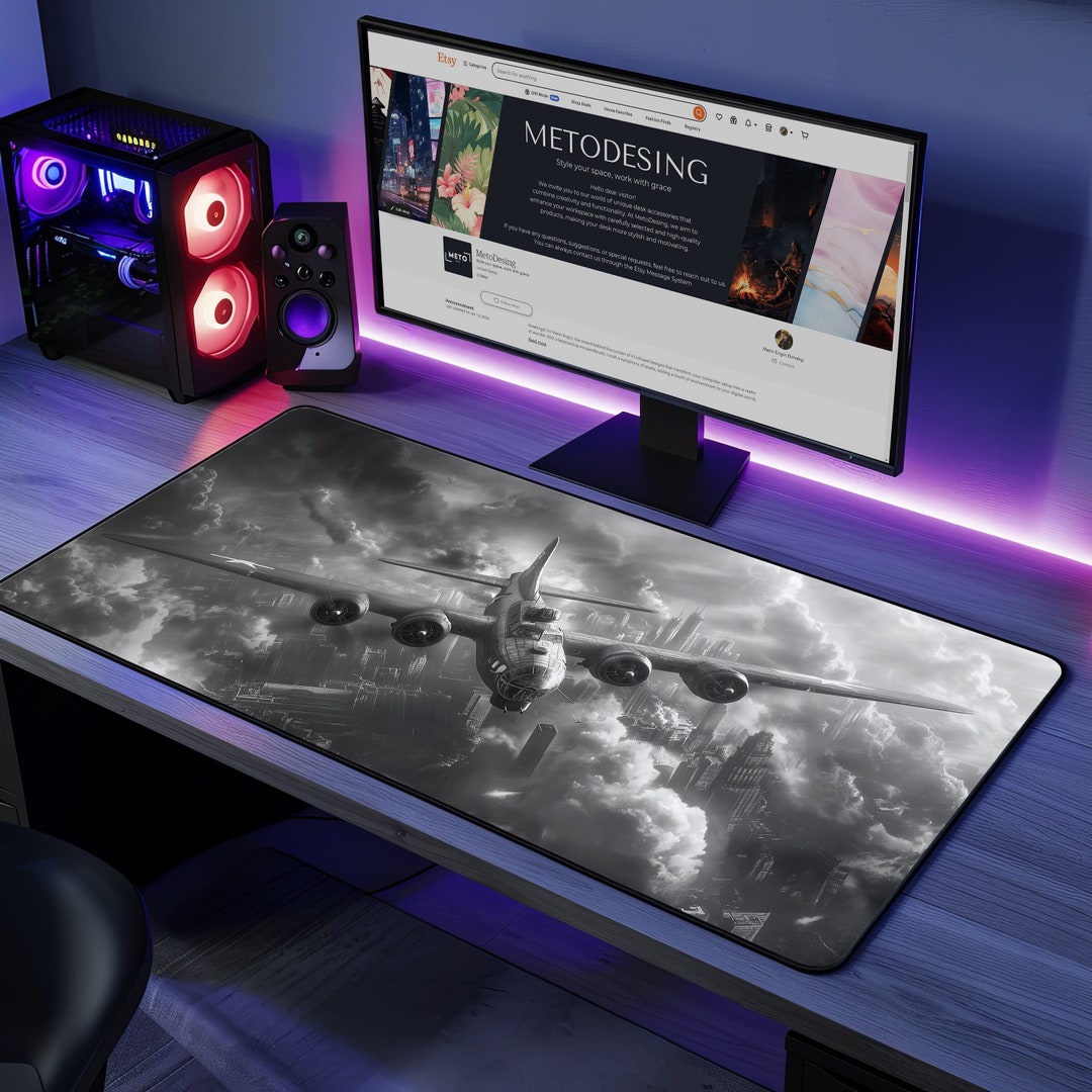 B17 Flying Fortress Non-slip Desk Mat - WWII Aircraft Air Force Vintage ...