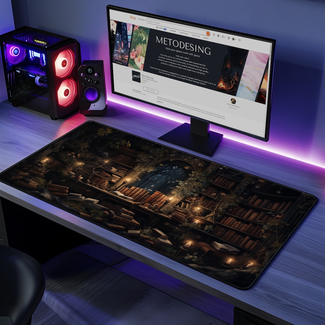 Dark Academia Non-slip Desk Mat: Witchcore Gothic Aesthetic Large ...