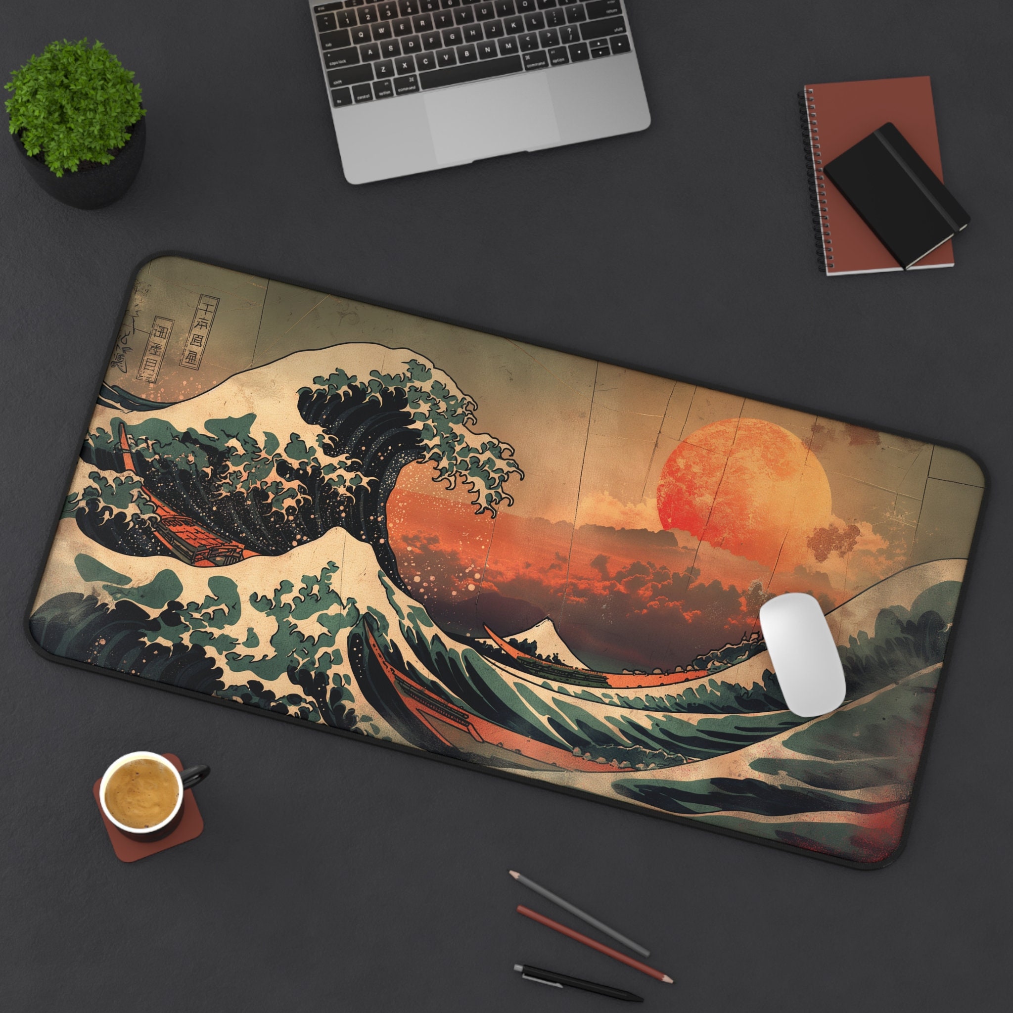 The Great Wave off Kanagawa Non-slip Desk Mat - Kanagawa Oki Nami Ura ...
